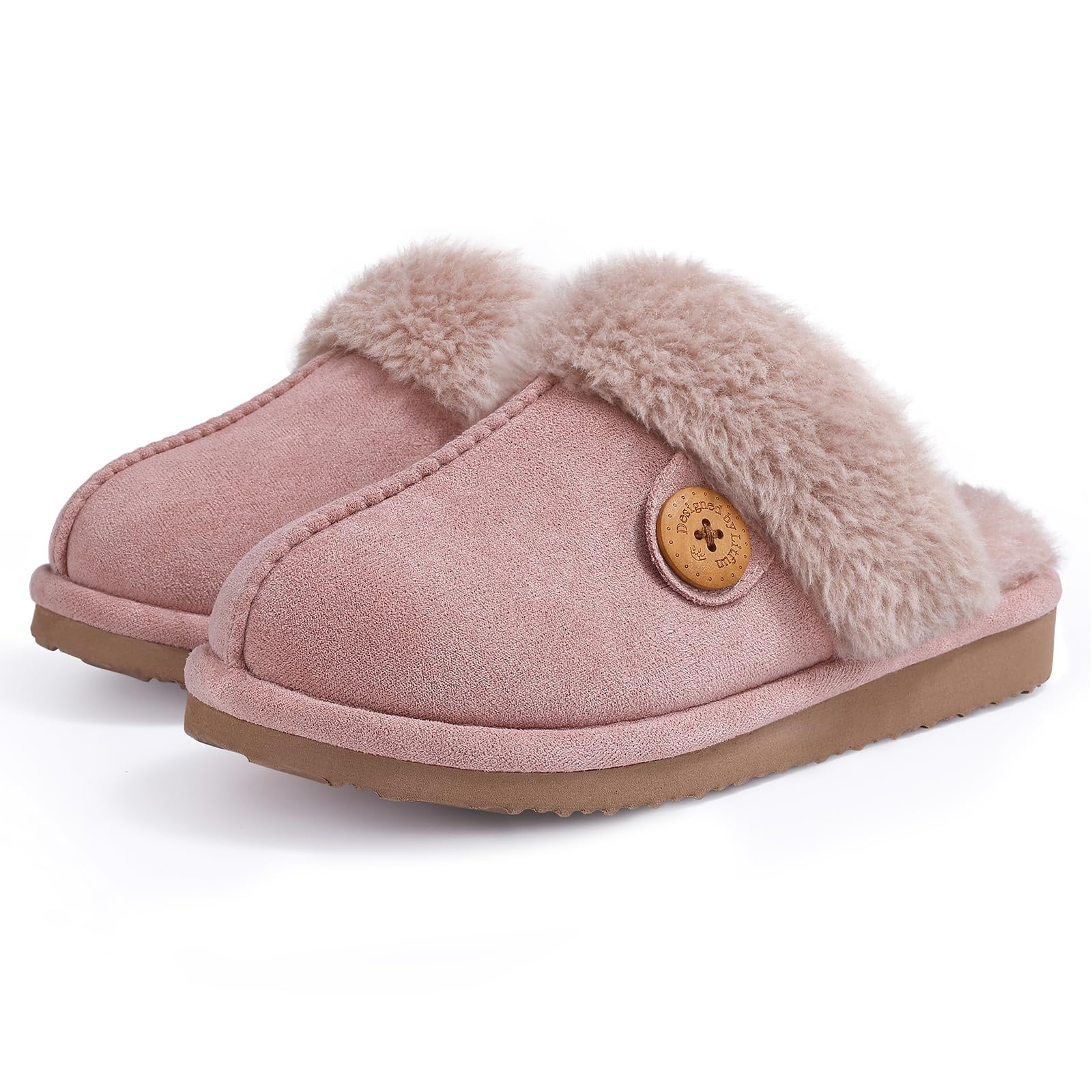 Litfun Fuzzy Slippers for Women, Memory Foam, Winter Warm House Shoes ...