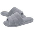 Litfun Open Toe Slippers for Women Comfort Terry Cloth House Slippers ...