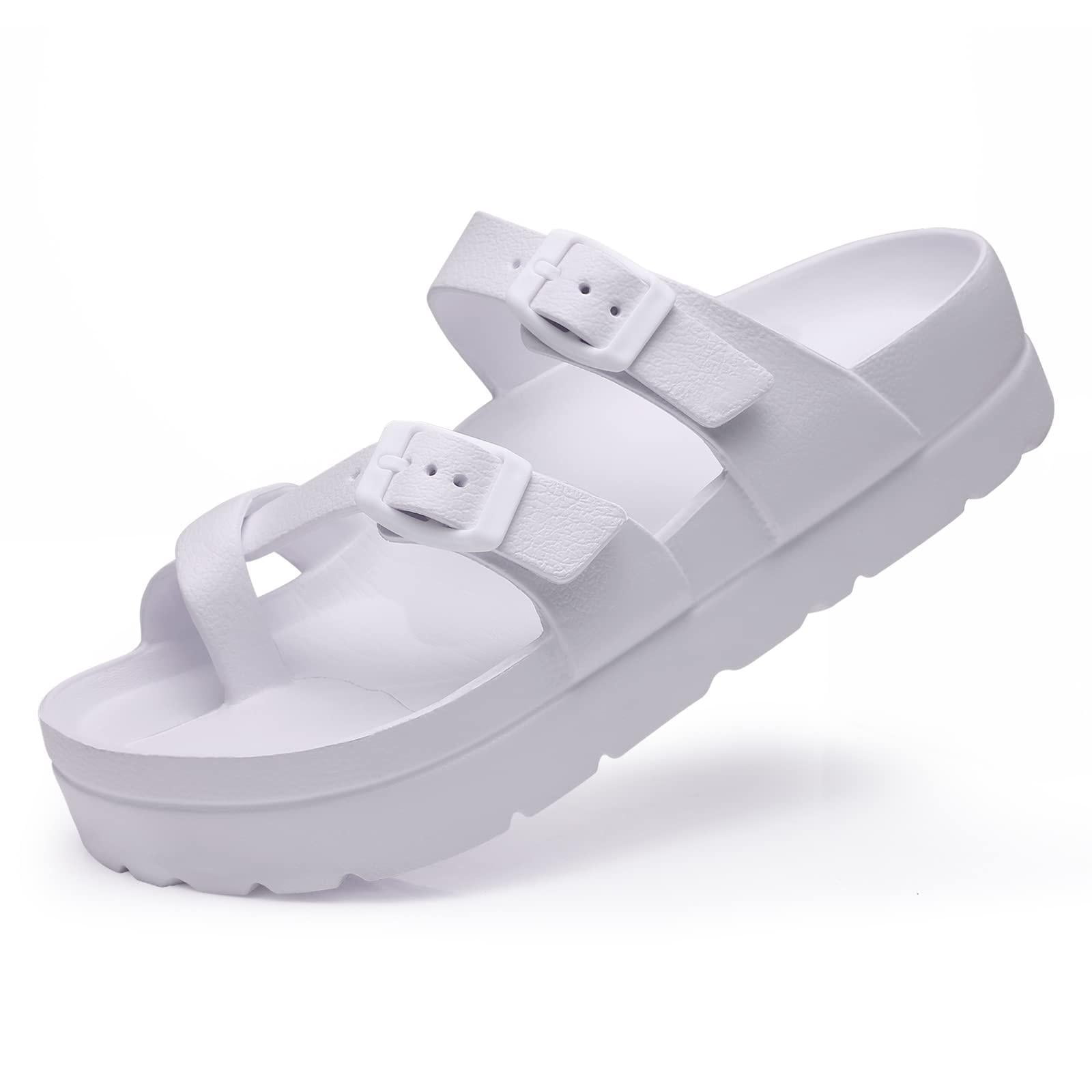 Litfun Women‚Äôs Thick Soles Slides with Arch Support and Adjustable ...