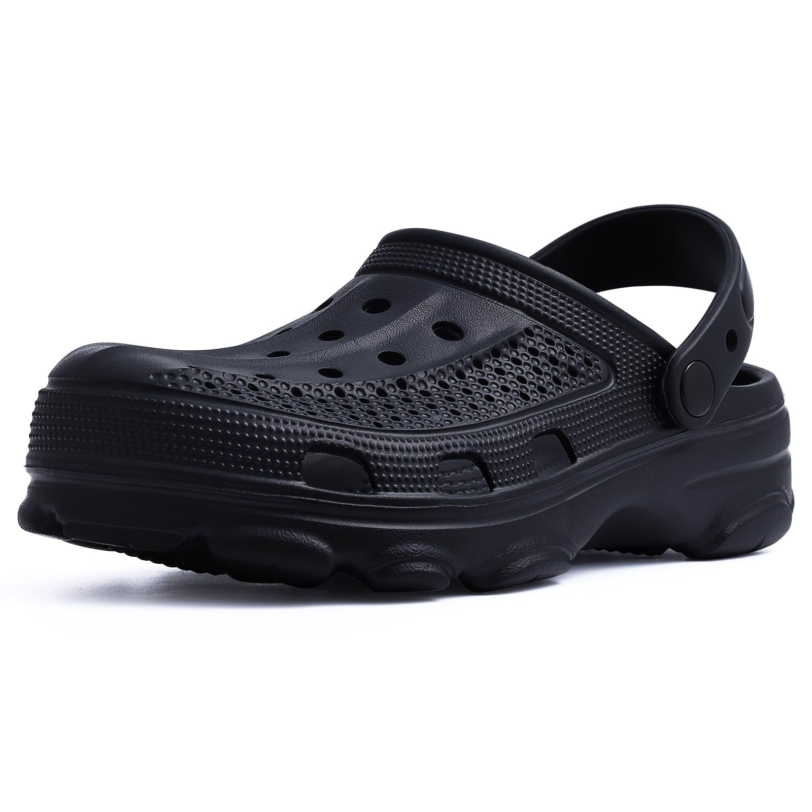 Litfun Unisex Garden Clogs, Arch Support, Slip-on Sandals, Black, Size ...