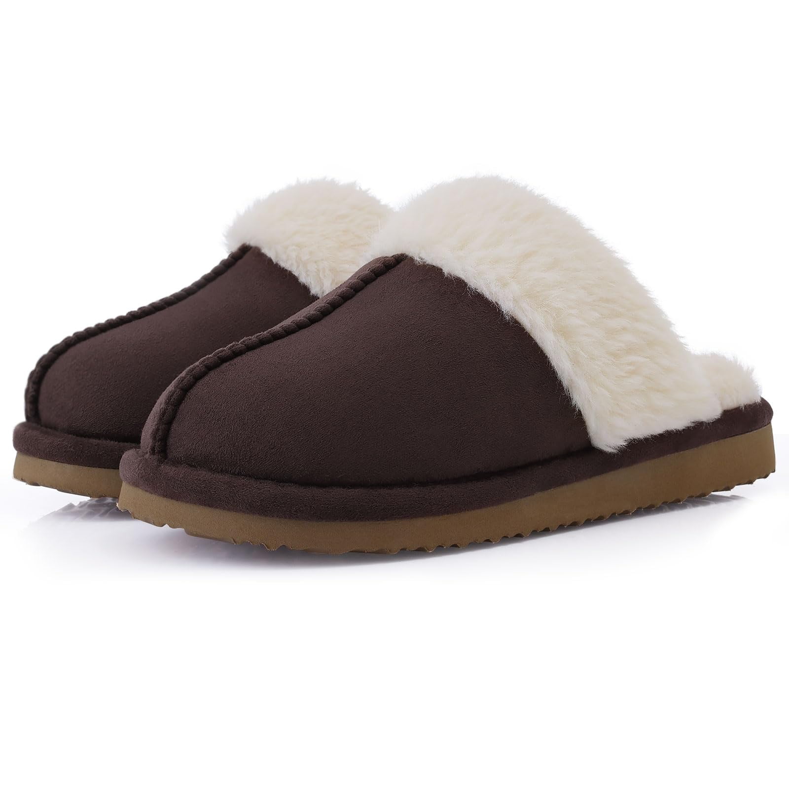 Litfun Women's Fuzzy Memory Foam Slippers Warm Comfy Winter House Shoes ...
