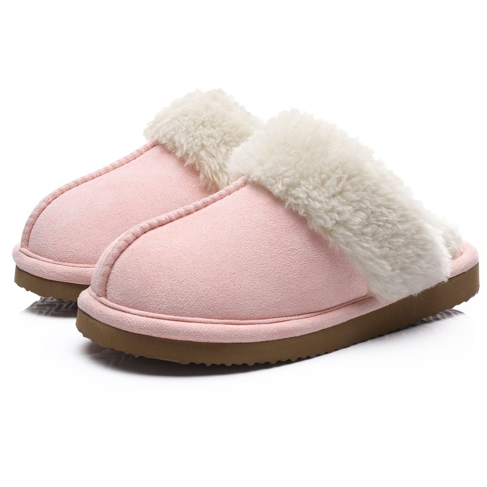 Litfun Women's Comfortable Memory Foam Slippers, Washable, Warm, Fuzzy, Winter House Shoes, Pink ...
