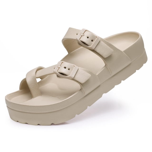 Litfun Slides for Women Thick Soles Slide Sandals with Arch Support ...