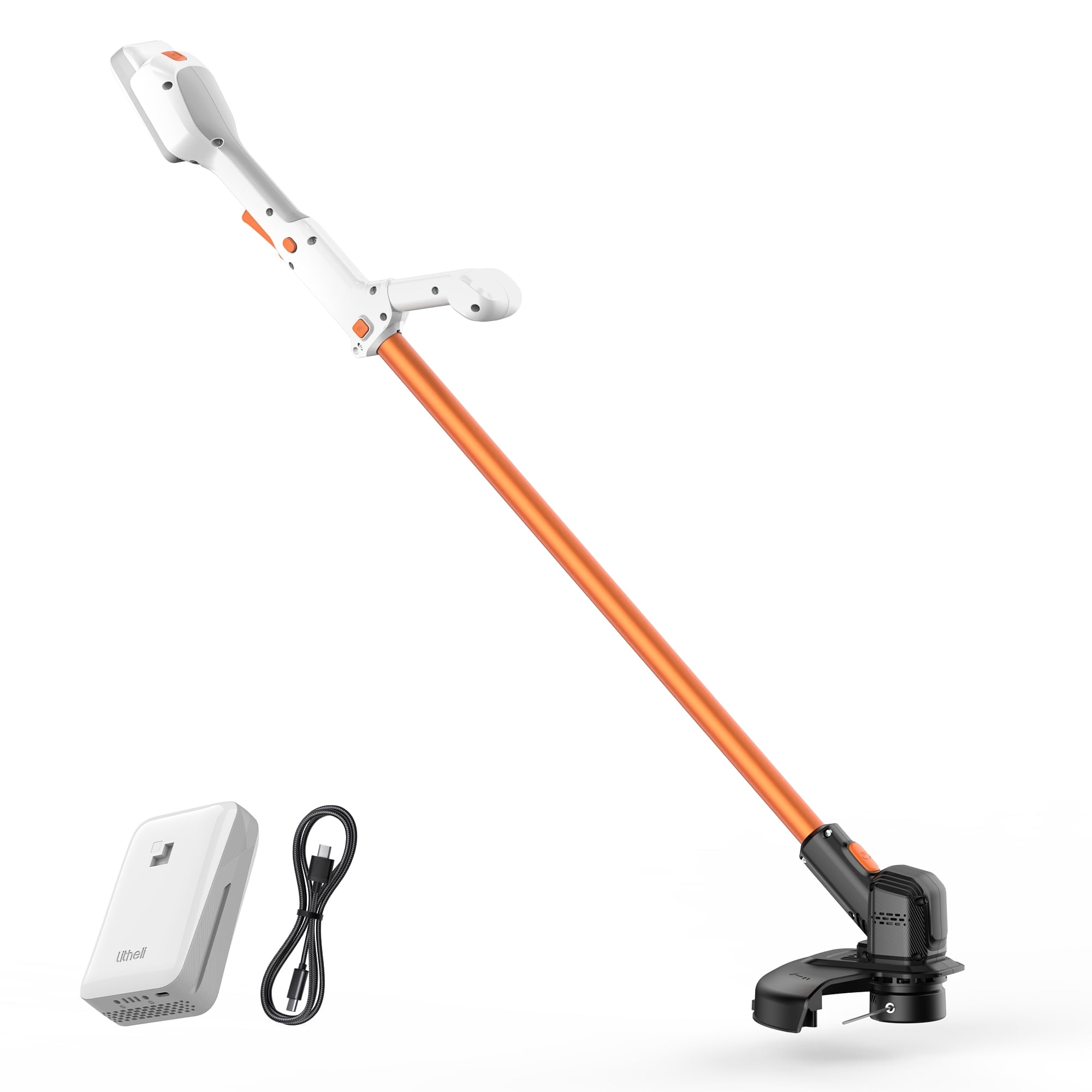 Litheli 20V 10" Cordless String Trimmer, Battery Powered Grass Trimmer ...