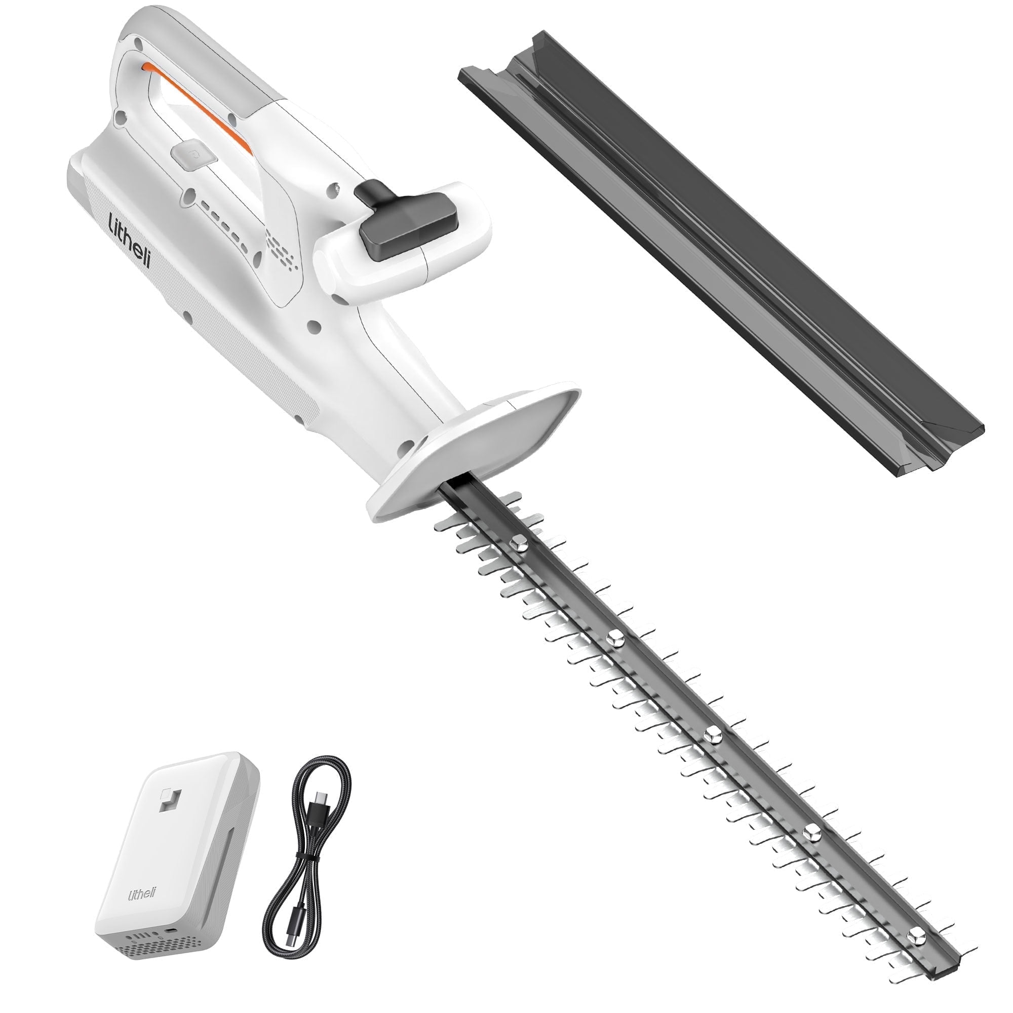 Litheli 20V 16'' Cordless Electric Hedge Trimmer, With 2.5Ah Portable ...