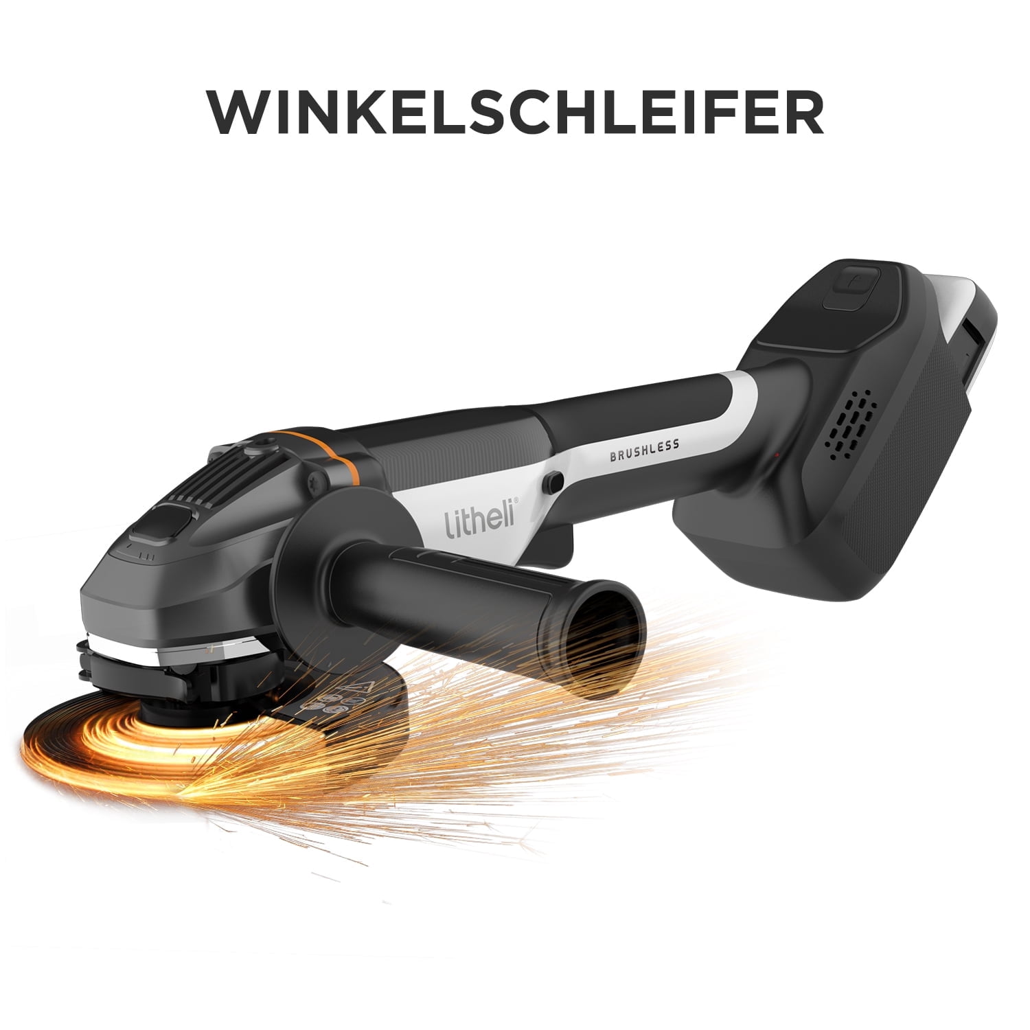 Litheli 20V Cordless Angle Grinder, 4.9″ Grinders Power Tools, Battery ...