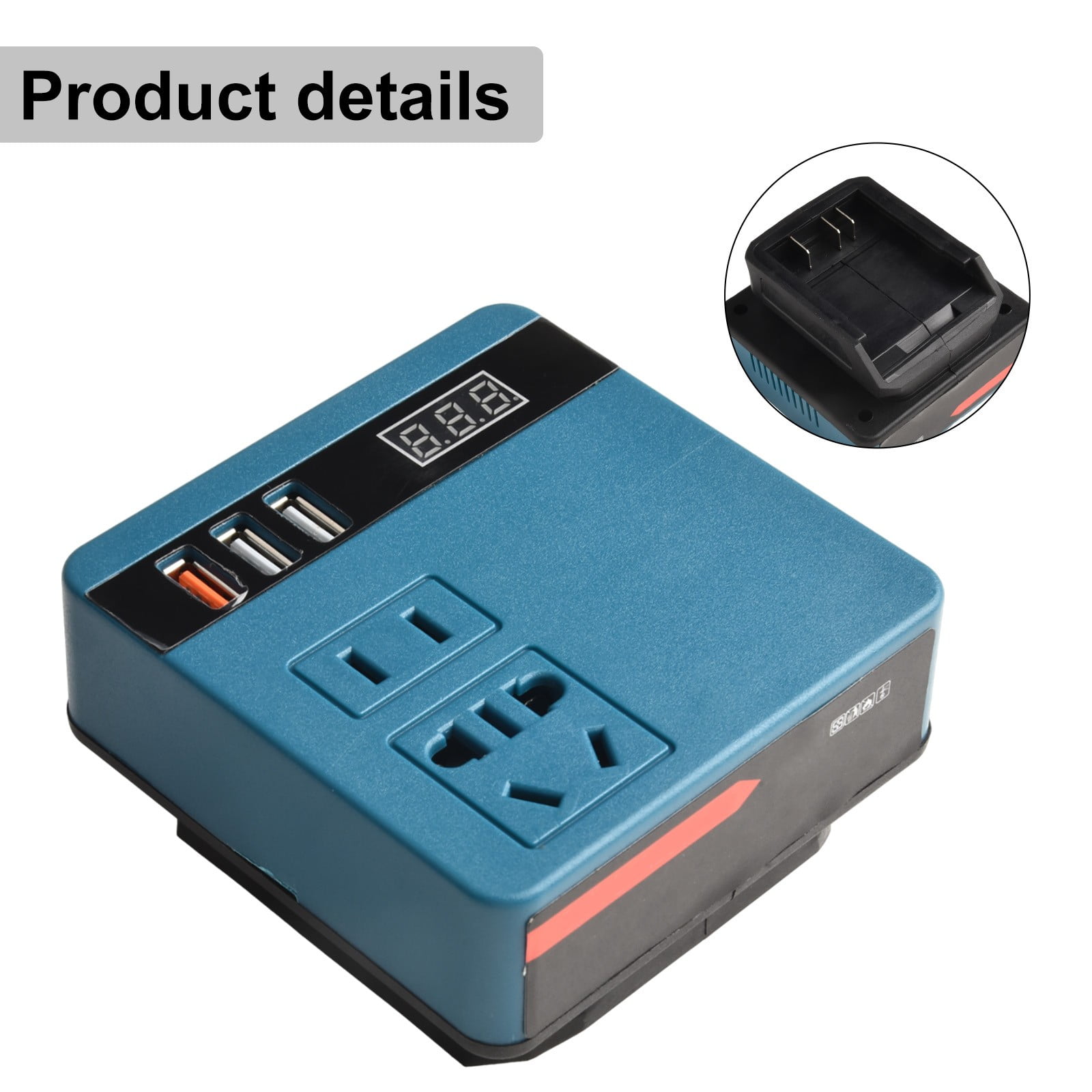 Lithium Battery Inverter Ac220V Dc5V 20V Inverter With Voltage Display ...