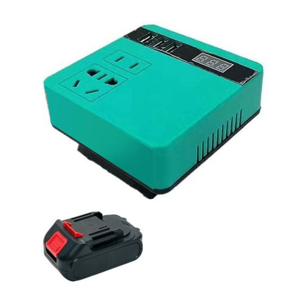 Lithium Battery Inverter W/5 Batteries Current Display AC 220V/DC 5V ...