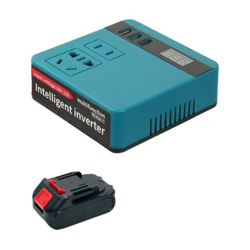 Lithium Battery Inverter With 5 Batteries Current Display AC 220V/DC 5V ...