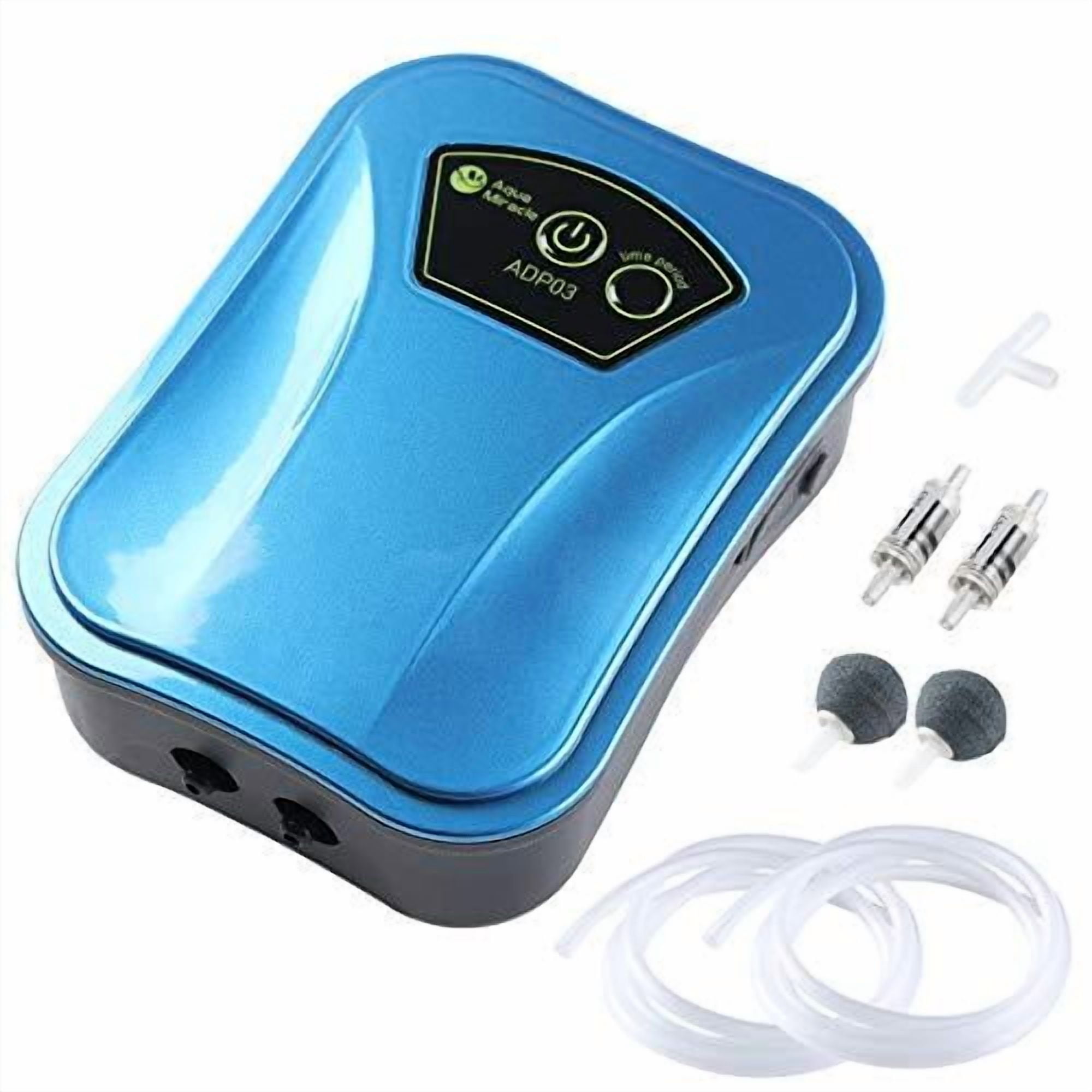 Lithium Battery Powered Portable Aquarium Air Pump for Fish Tank up to ...