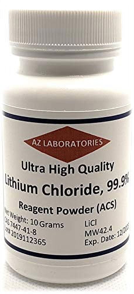 Lithium Chloride Powder / 10 Grams/Crystals/Reagent ACS Grade / 99.9% ...