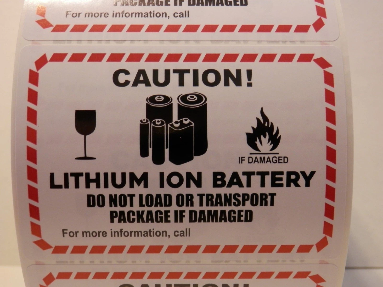 Lithium Ion Battery 4.25X3 Warning Sticker Label 125/Rl - Walmart.com