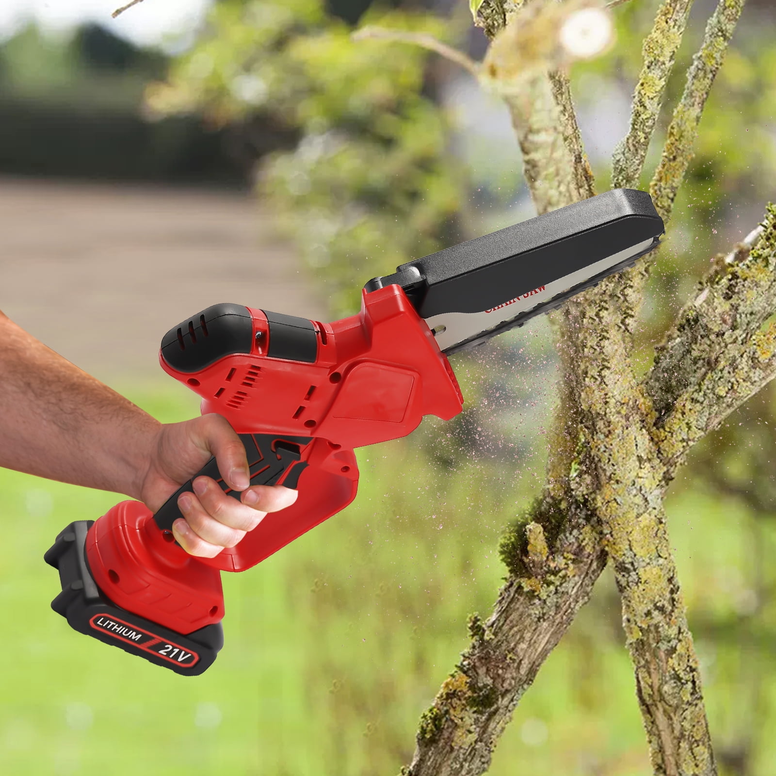 Lithium battery chain saw with 800m/min speed, 65# carbon steel blade ...