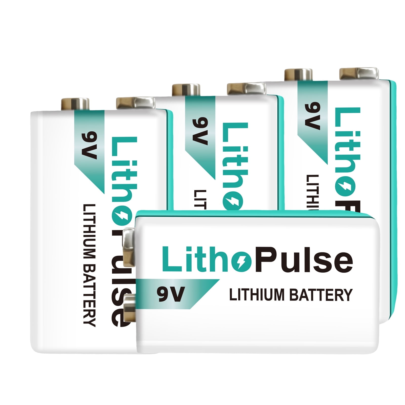 LithoPulse 9V Lithium Batteries 1200mAh High-Performance Non ...