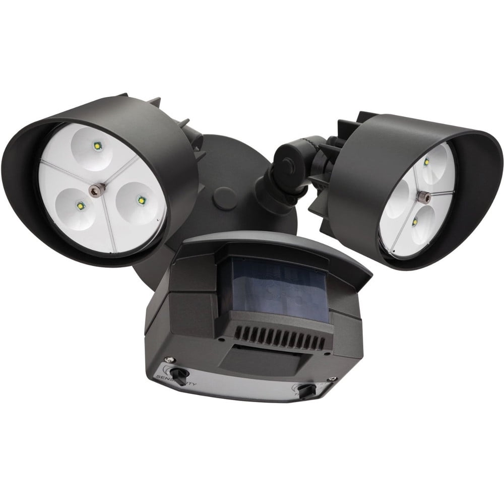Lithonia Bronze 2 Head Outdoor LED Security Floodlight Motion Sensor ...