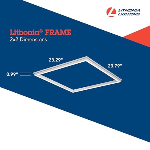 Lithonia Lighting Frame 2x2 LED Lay-in Ceiling Light, 2 ft. x 2 ft ...