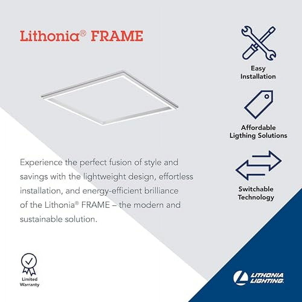 Lithonia Lighting Frame 2x4 LED Lay-in Ceiling Light, 2 ft. x 4 ft ...