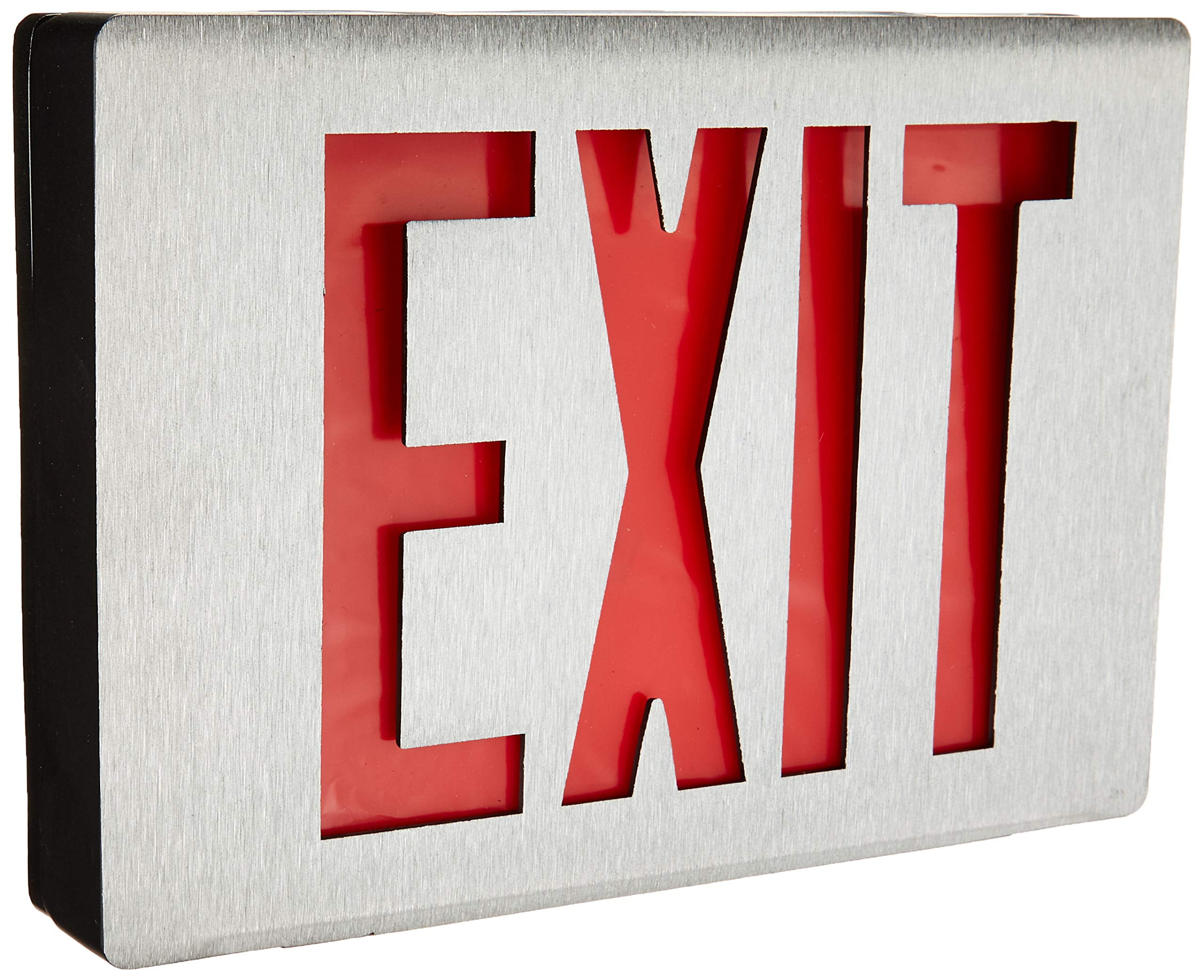 Lithonia Lighting LE S 2 R 2W LED Exit Sign, Silver C80 - Walmart.com