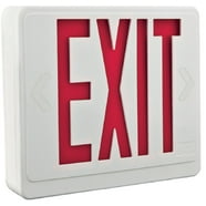 Monument Combination Led Exit Sign And Emergency Light, Green Lettering ...