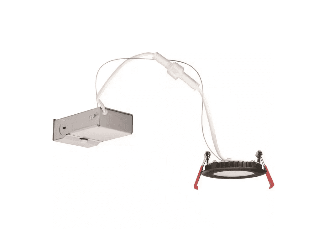 Lithonia Lighting Wafer 3 in. Black Integrated LED Recessed Kit ...