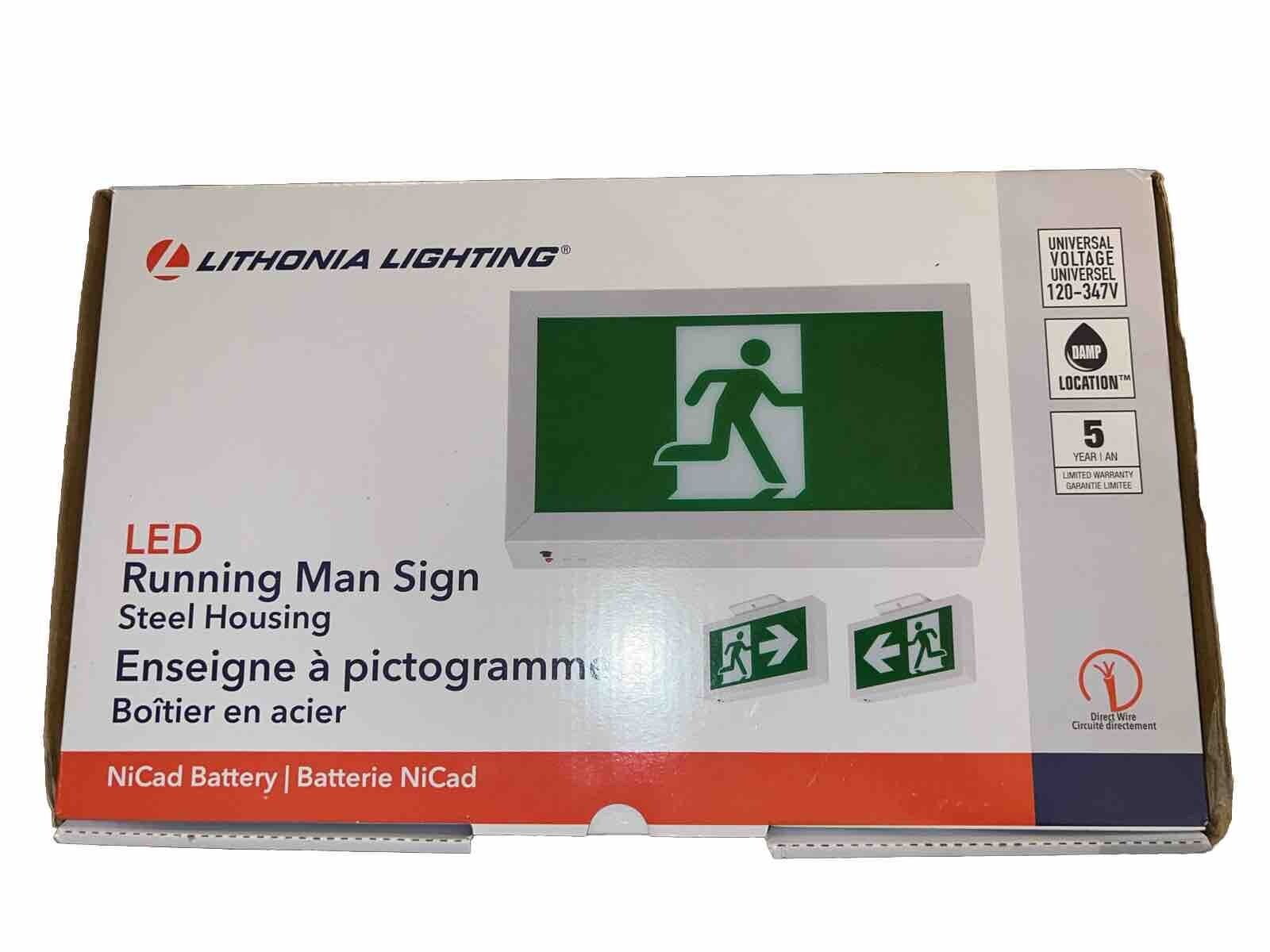 Lithonia Running Man and Arrow LED Exit Sign Light with Dual Emergency ...