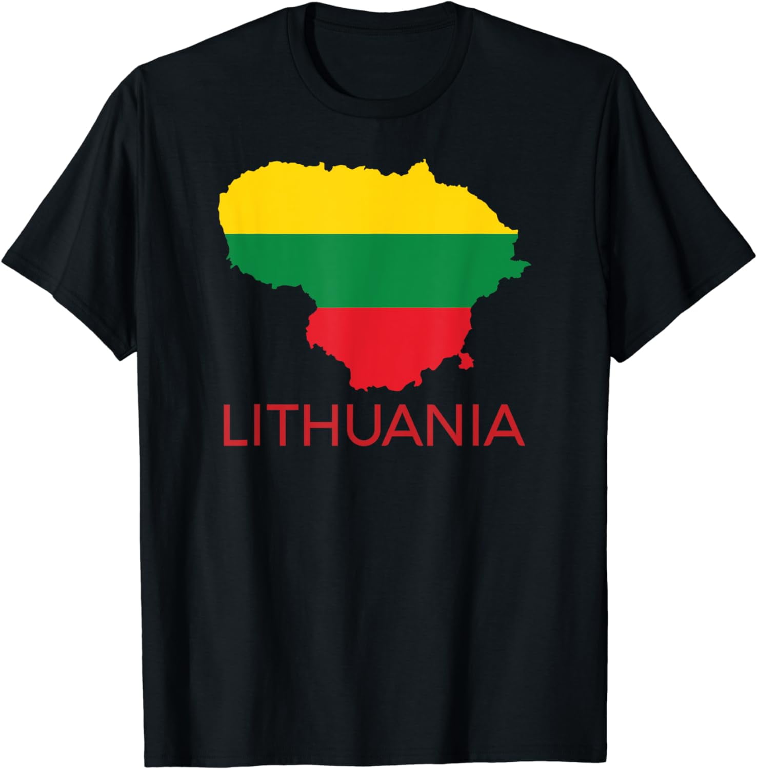 Lithuania Flag Baltic Sea Europe Vilnius Lithuanian Map T-Shirt ...