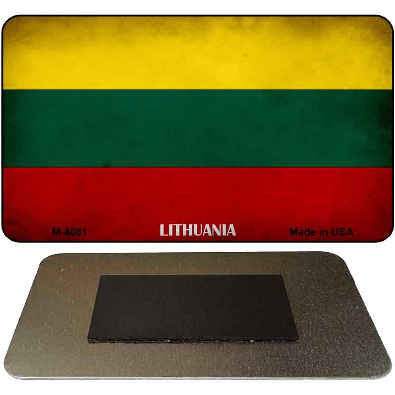 Lithuania Flag Novelty Metal Magnet M-4081 3.5" x 2" Magnet (M ...