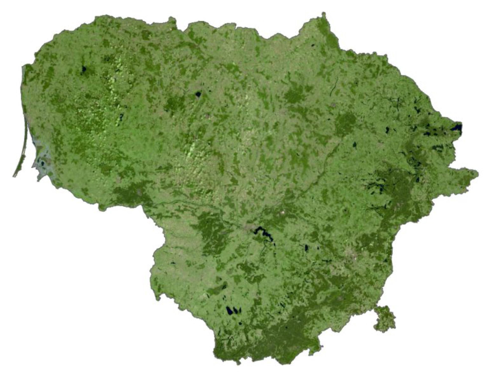 Lithuania Satellite Map GLOSSY POSTER PICTURE PHOTO PRINT BANNER ...
