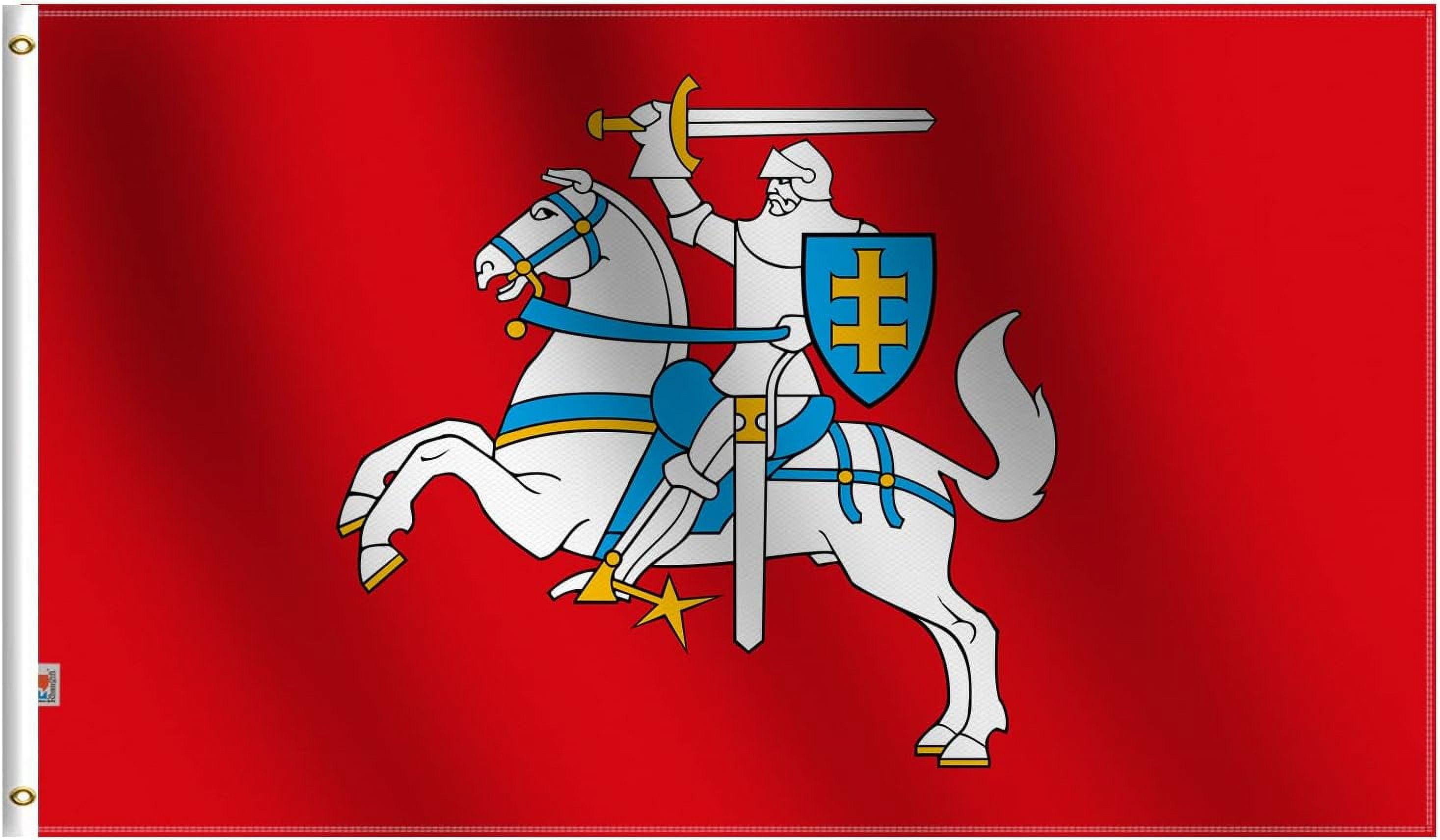 Lithuania State Flag Large, Moderate-Outdoor&Indoor, Naval jack Vytis ...