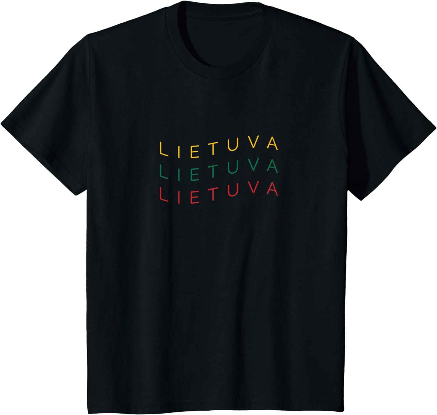 Lithuania Waving Text Flag - Cute Lithuanian Souvenir T-Shirt - Walmart.com
