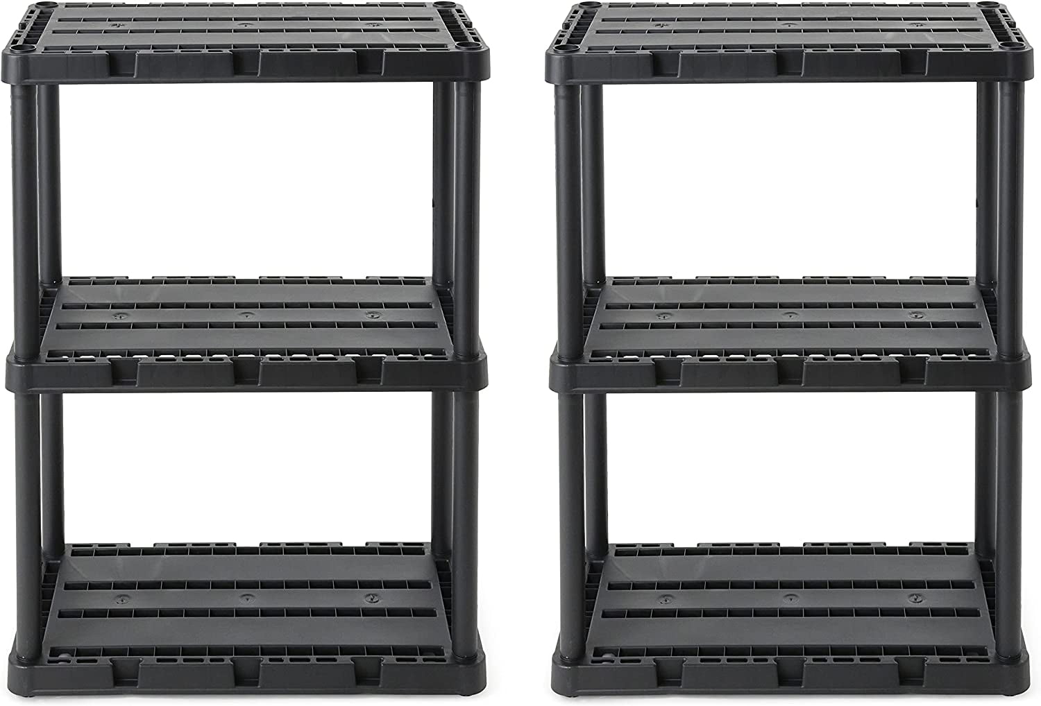 Litian 3 Shelf Knect-A-Shelf Solid Light Duty Storage Unit 24 x 12 x 33 ...