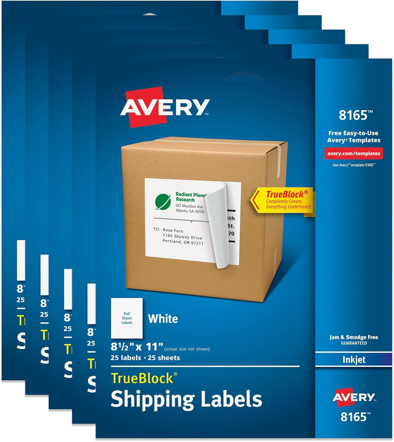 Litian Full-Sheet Printable Shipping Labels, 8.5" x 11" Customizable ...