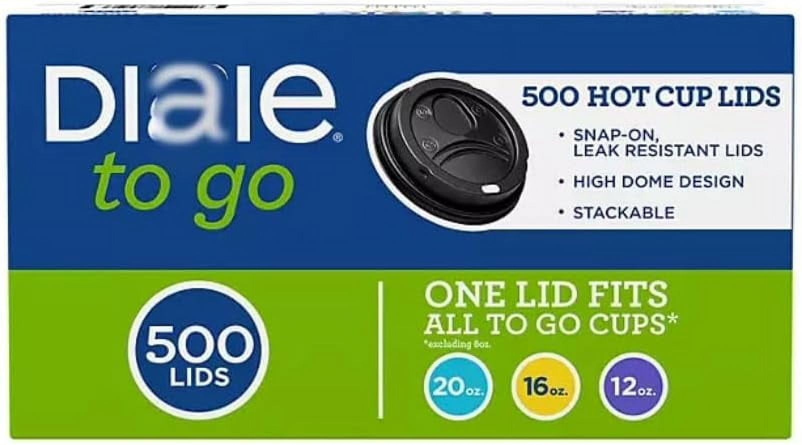 Litian Perfec Touch Domed Plastic, Hot Cup Lid | 12-20oz | 500 Count, Black - Walmart.com