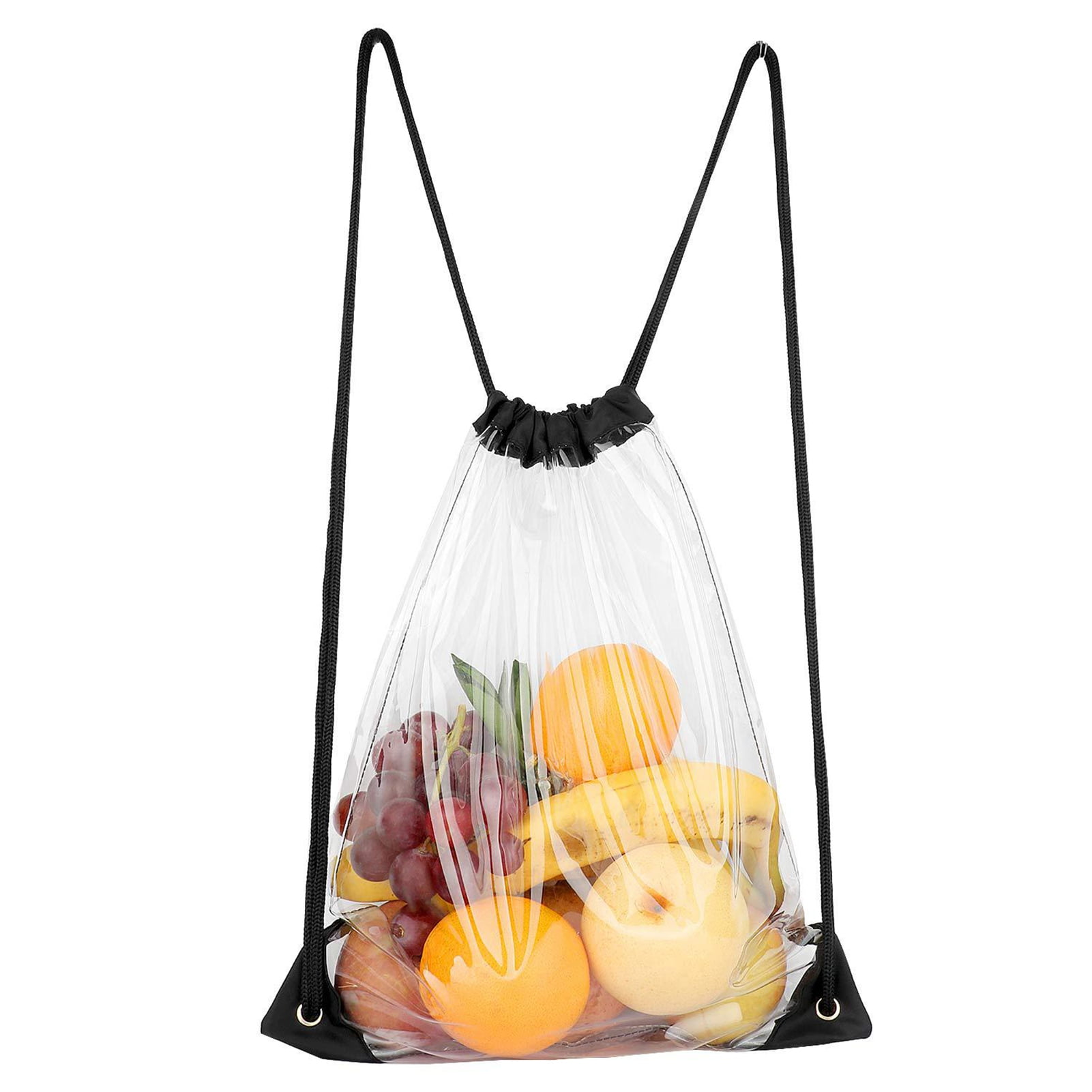 Litie Clear Drawstring Bags,Waterproof PVC Adjustable Stadium Beach ...