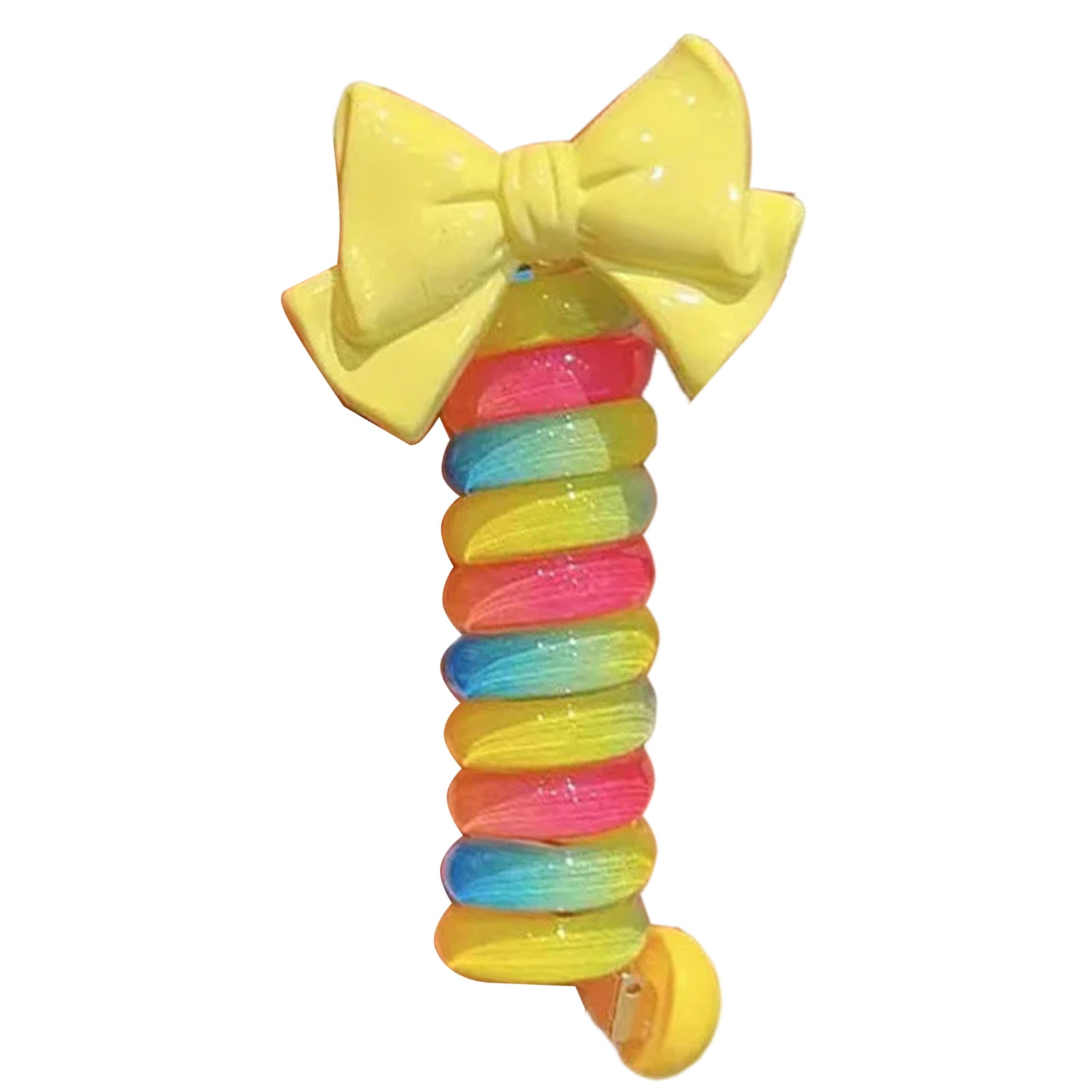 Litie Kids Colorful Telephone Wire Hair Bands,Rubber Bowknot Heart ...