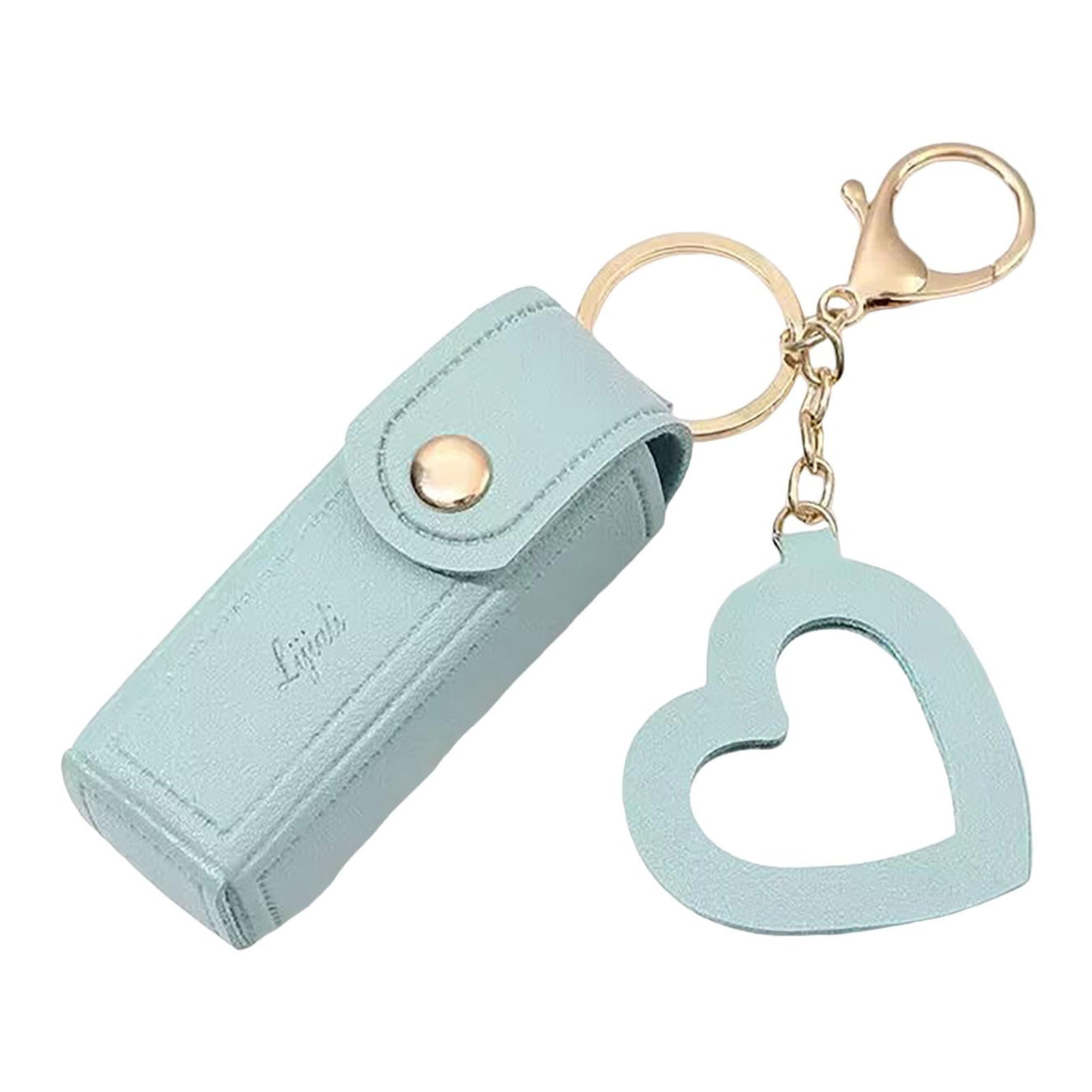 Litie Lipstick Organizer Keychain Chapstick Case,Portable Faux Leather ...