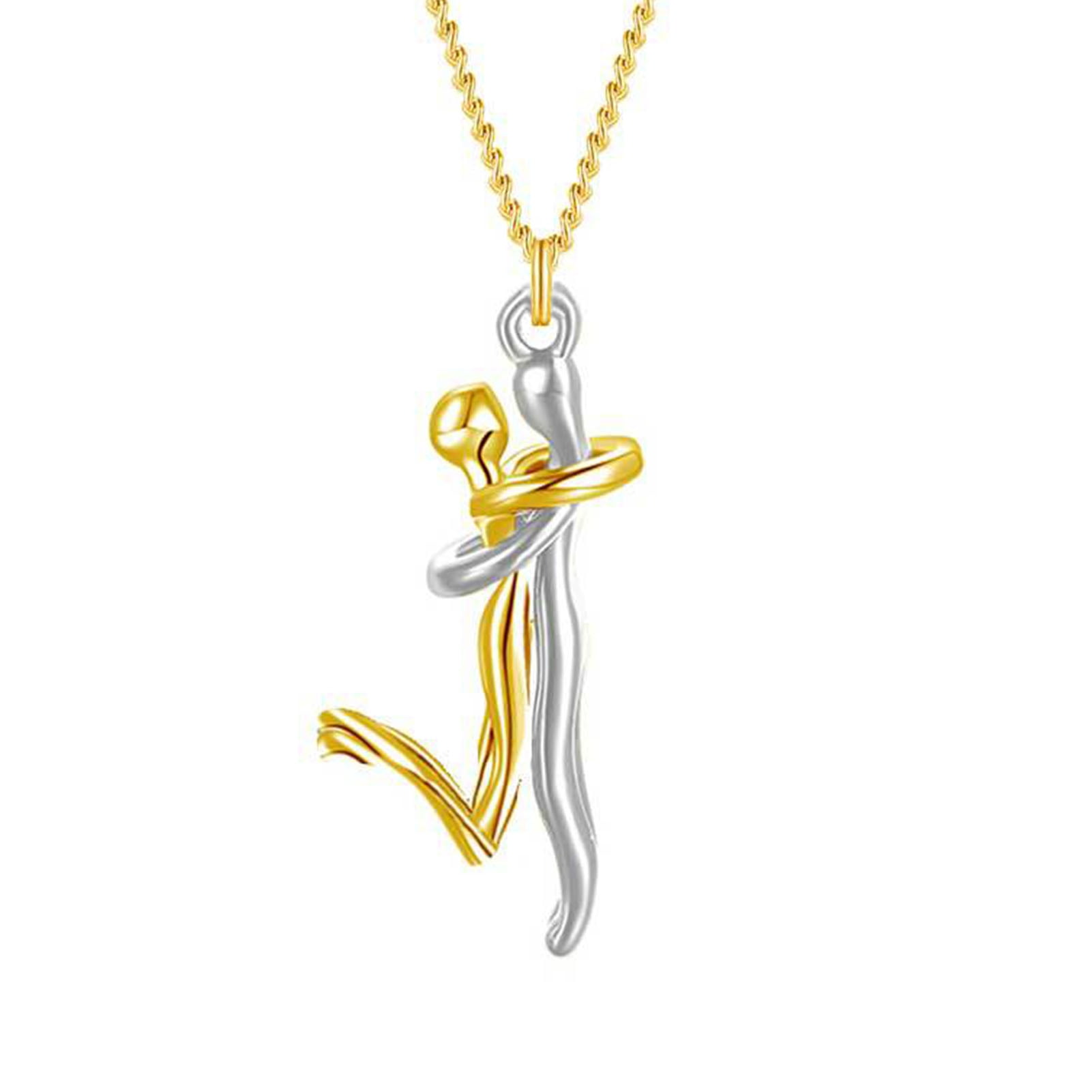 Litie Love Couple Hug Necklace,Punk Hugging Necklace Beloved Jewelry ...