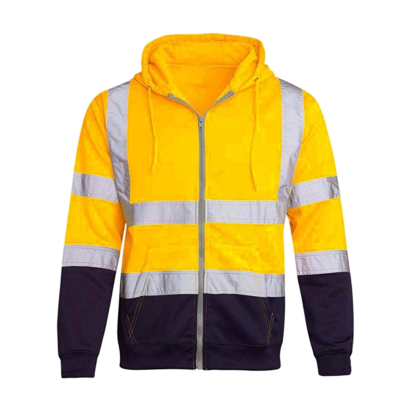 Litie Men Warm Reflective Strip Safety Jackets,Waterproof Long Sleeve ...