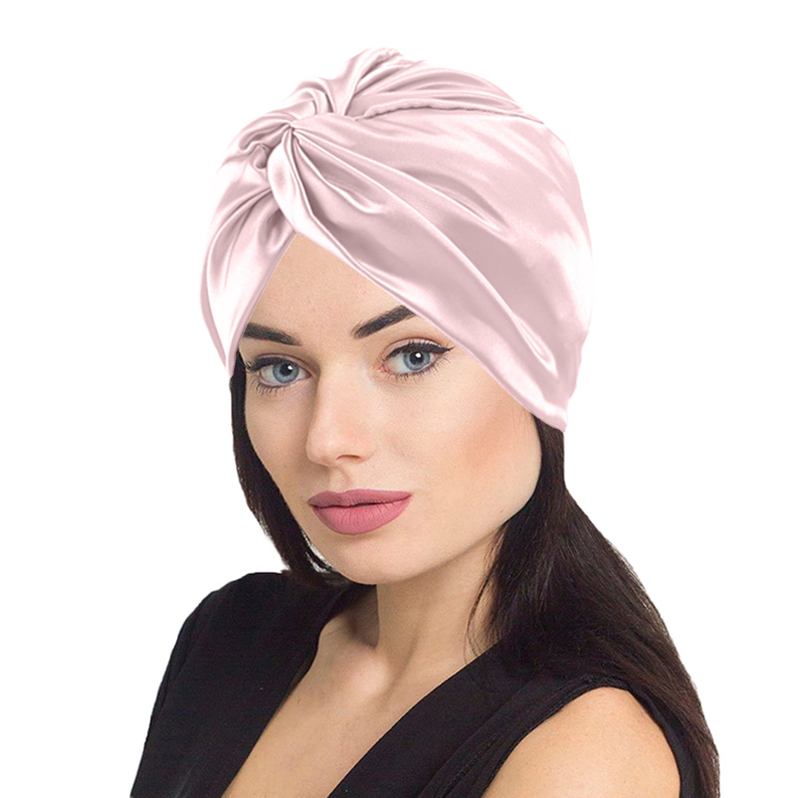 Litie Women Faux Silk Hair Wrap,Solid Color Double Layer Satin Sleep ...