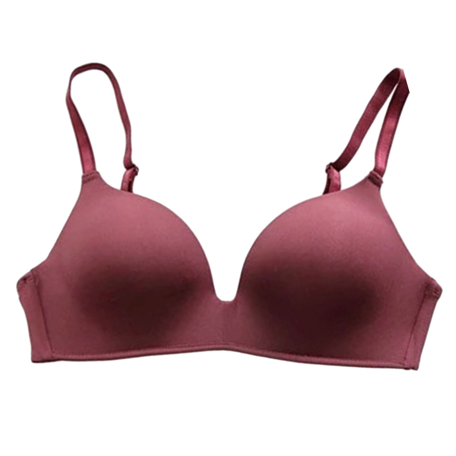 Litie Women Solid Color Seamless No Wire Bra Soft Breathable Lightly ...