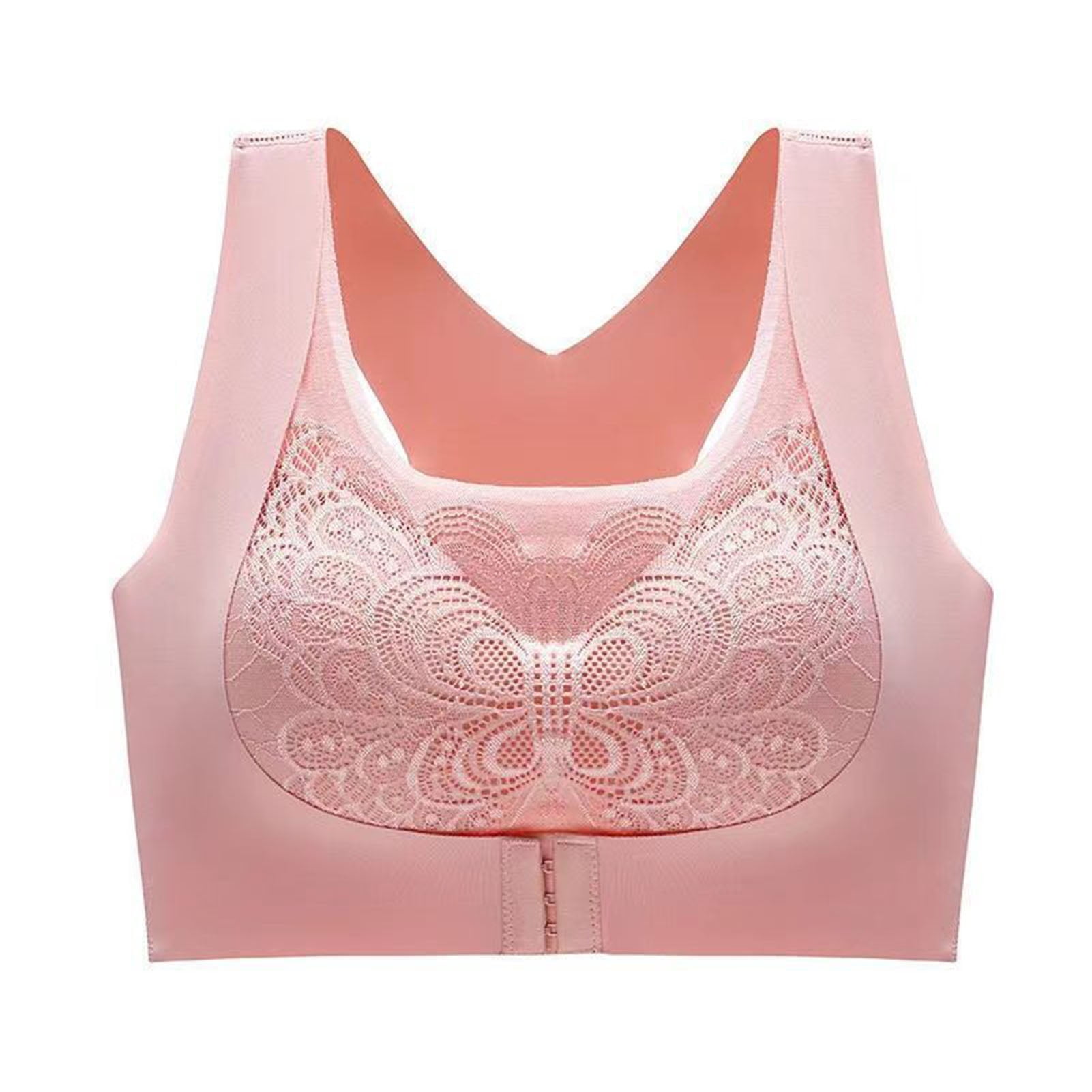 Litie Women Traceless Full Coverage Bra with Chest Pad Front Closure ...