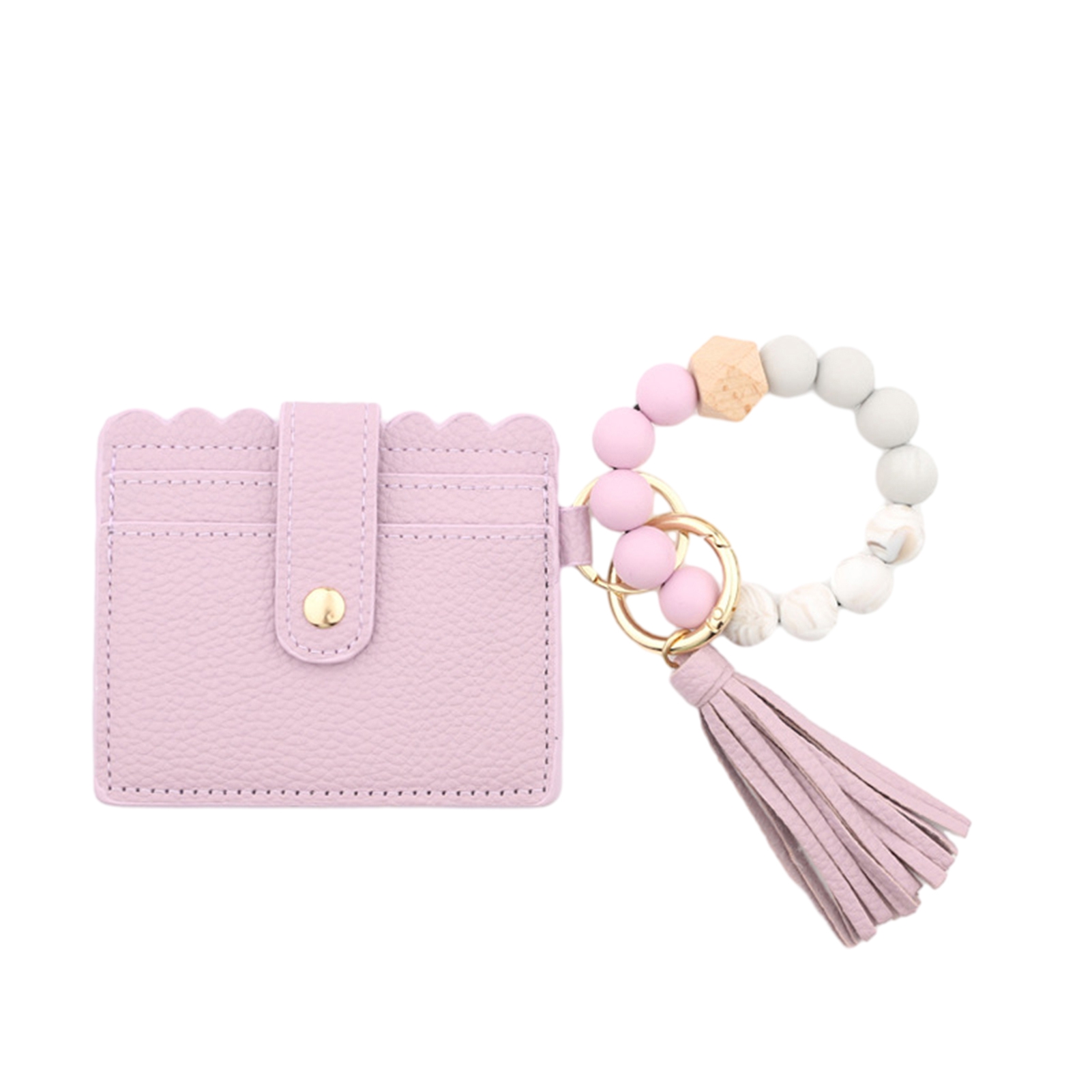 Litie Women Wristlet Wallet Bracelet Keychain,Faux Leather Card Pocket ...