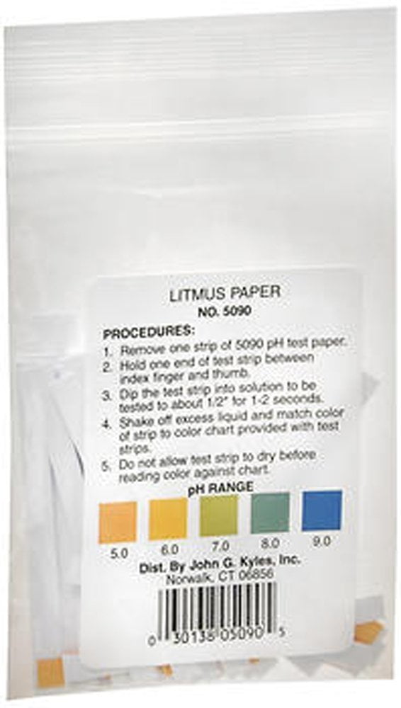 Litmus Paper W/Color Chart 50 STRPS - Walmart.com