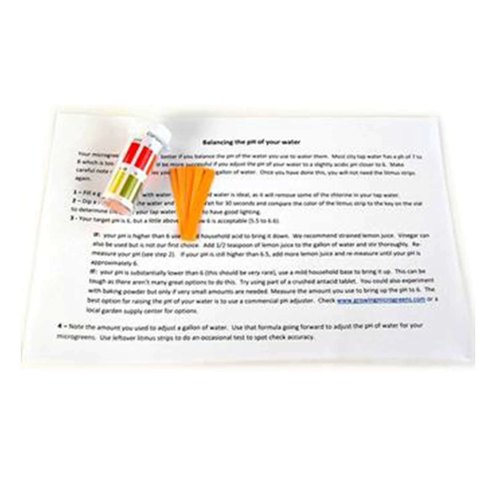 Litmus Paper pH Test Strips - Vial of 100 - With Color Comparison Chart ...