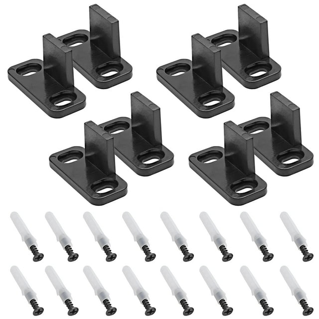 Litoexpe Black Sliding Barn Door Floor Guides Plastic Bypass Door Guide ...