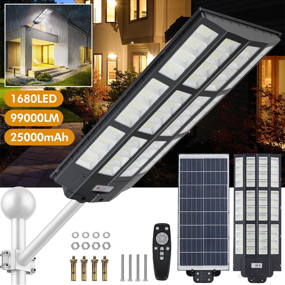 Litom 1680LED 6000W Solar Street Light Outdoor 99000LM Dusk To Dawn ...