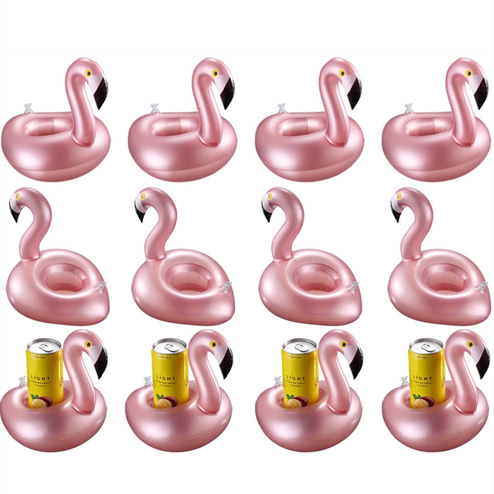 Litotail 12 Pcs Flamingo Pool Inflatable Drink Holders Drink Floats for ...