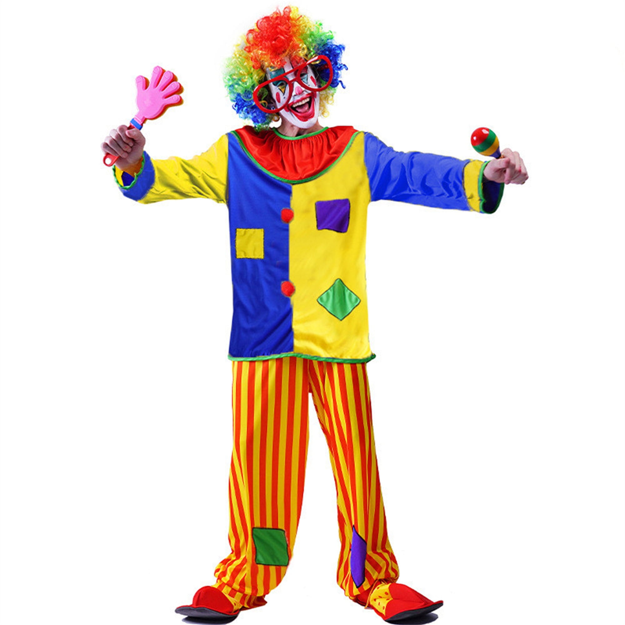 Litotail Adult Clown Costume for Men Women Halloween Cosplay Costume ...