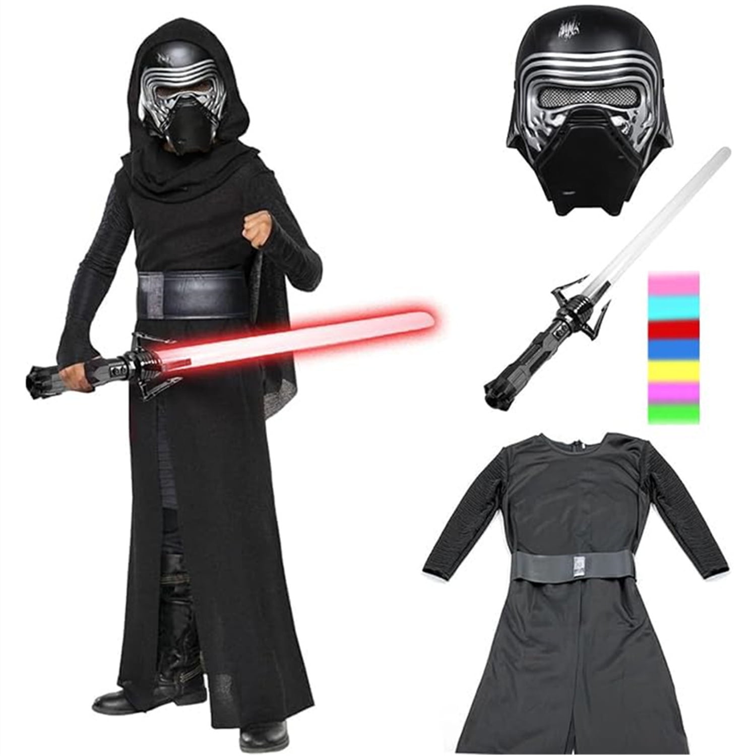 Litotal Kids Boys Kylo Ren Clothes Jedi Knight Clothes Jumpsuit with ...