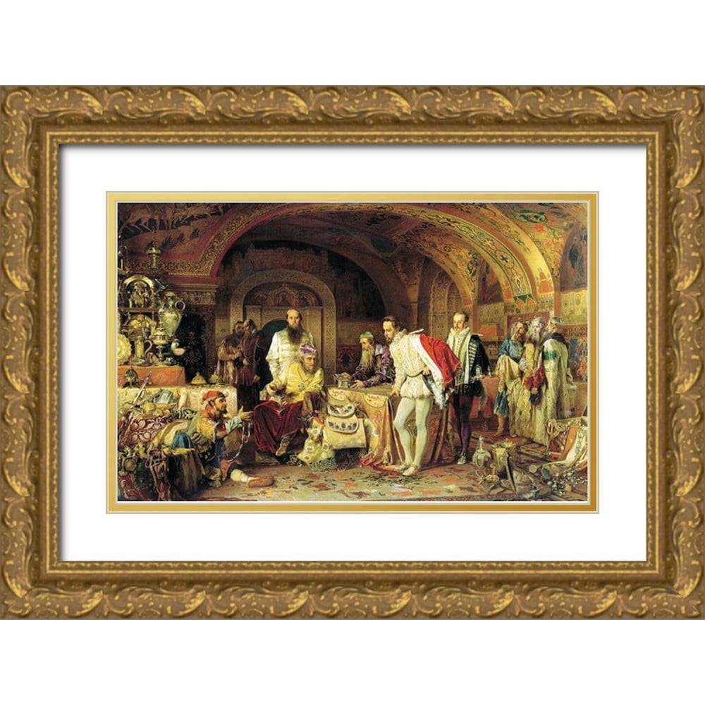 Litovchenko, Alexander 24x17 Gold Ornate Wood Framed with Double Matting Museum Art Print Titled ...